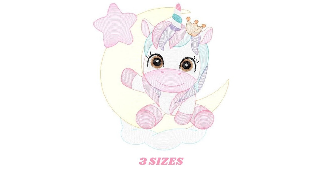 Unicorn Embroidery Designs - Baby Girl Embroidery Design Machine ...