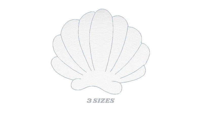 Shell Embroidery Designs Deep Sea Shells Embroidery Design - Etsy