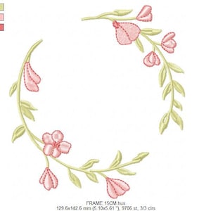 Monogram Frame Embroidery Designs - Flower Embroidery Design Machine ...