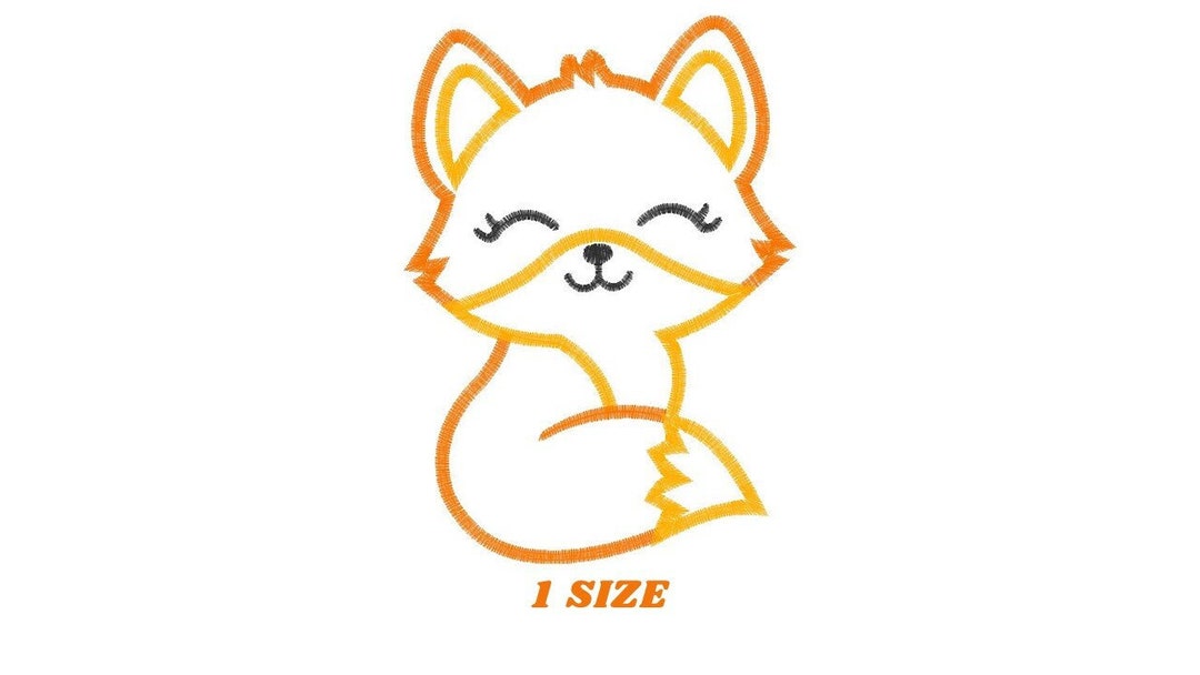Female Fox Embroidery Designs - Red Fox Applique Machine Embroidery ...