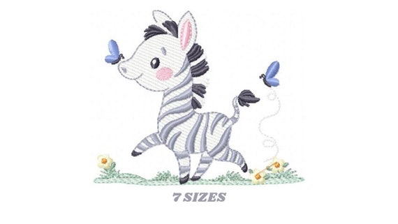 Zebra Embroidery Designs Animal Embroidery Design Machine - Etsy