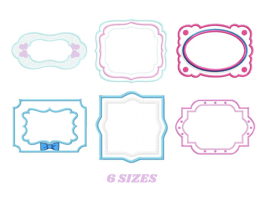 Frame Embroidery Designs Set - Frame Applique Embroidery Machine ...
