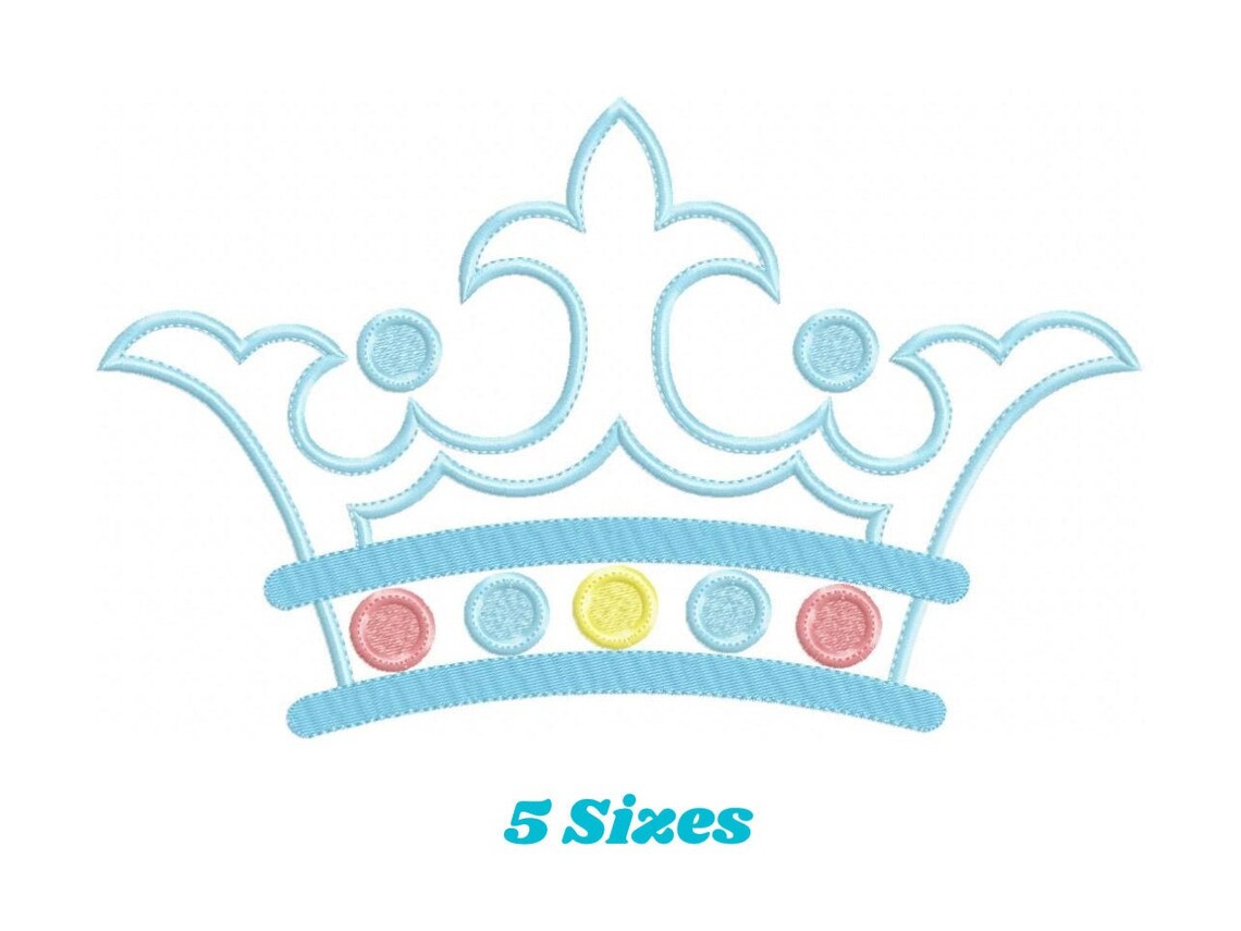 Crown Embroidery Designs Princess Crown Embroidery Design - Etsy