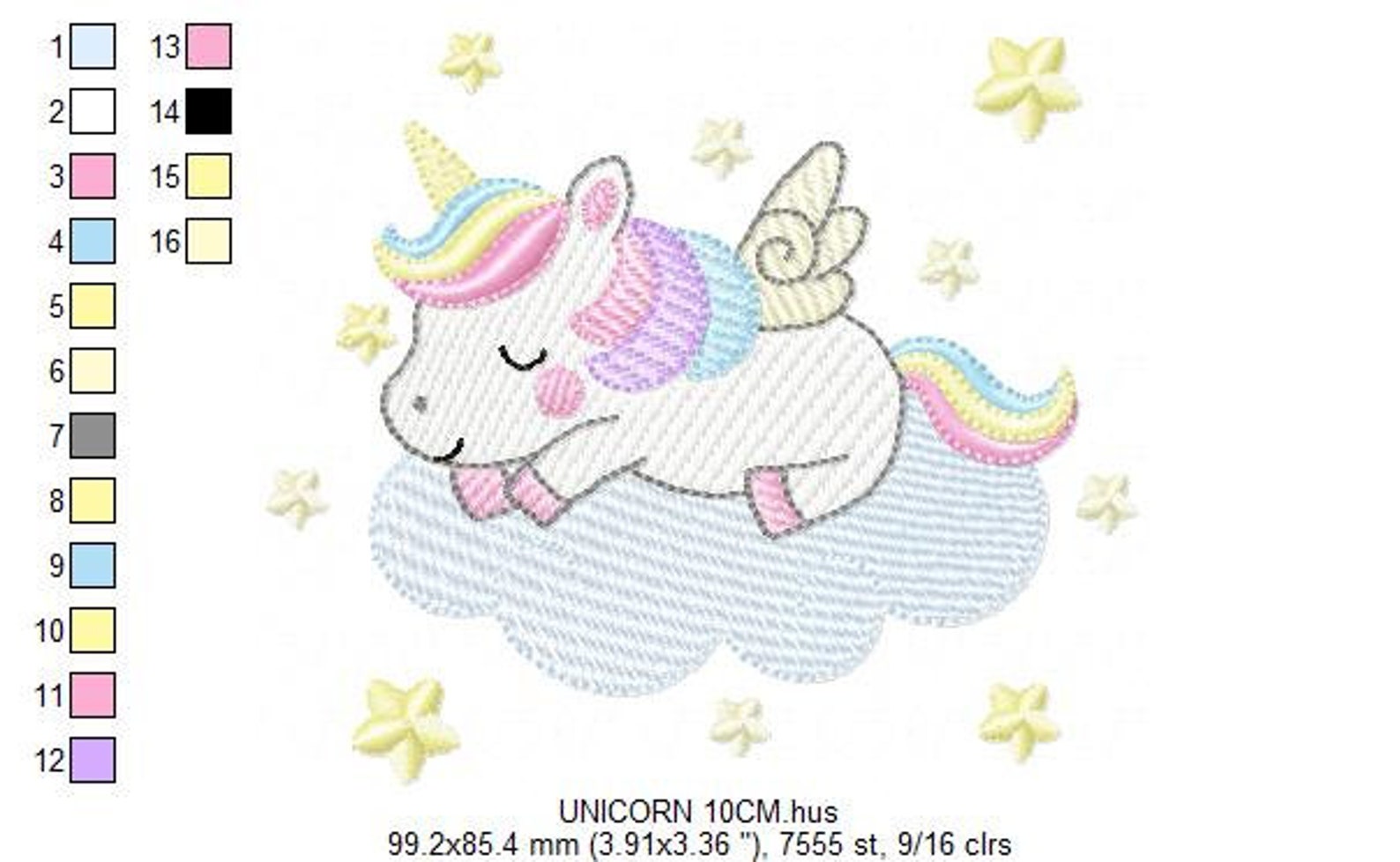 Unicorn Embroidery Designs Baby Girl Embroidery Design | Etsy