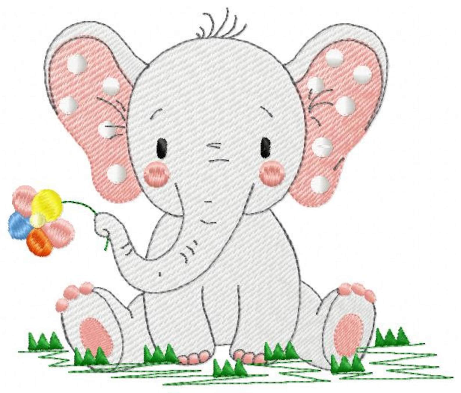 Elephant Embroidery Designs Animal Embroidery Design Machine - Etsy