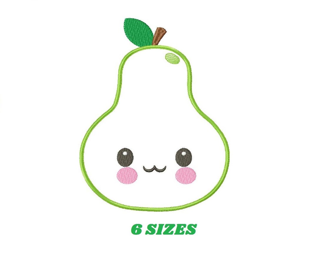 Pear Embroidery Designs Fruit Embroidery Design Machine - Etsy