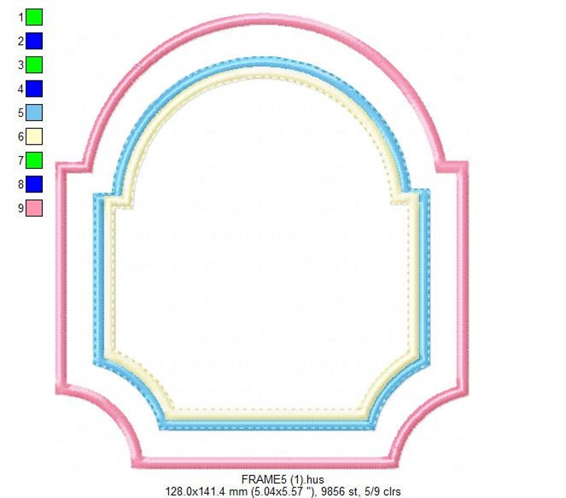 Frame Embroidery Designs Set Frame Applique Design Shape - Etsy