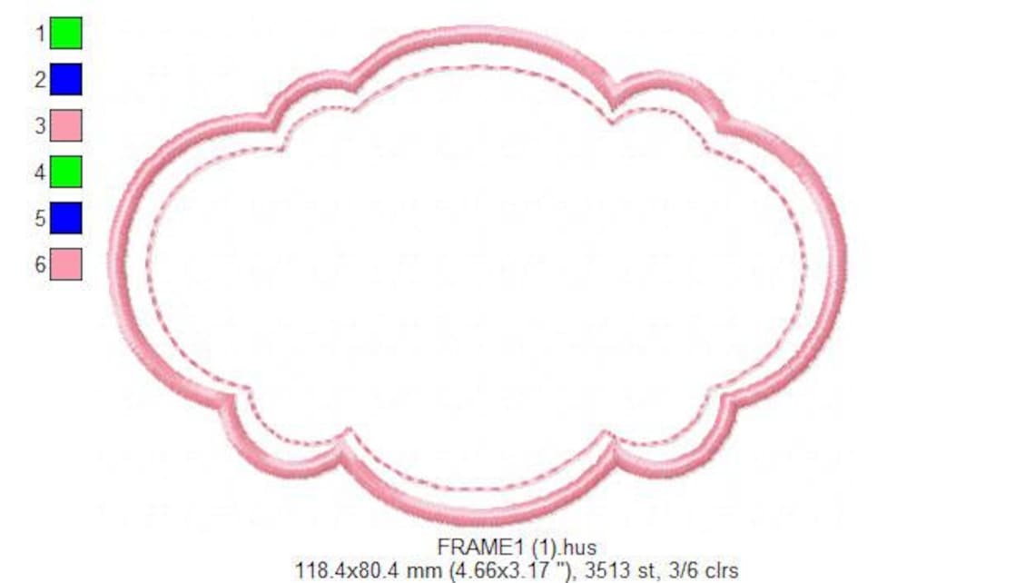 Frame Embroidery Designs Frame Applique Design Set Machine - Etsy