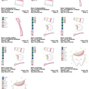 Tooth Embroidery Designs - Toothpaste Machine Embroidery Pattern ...