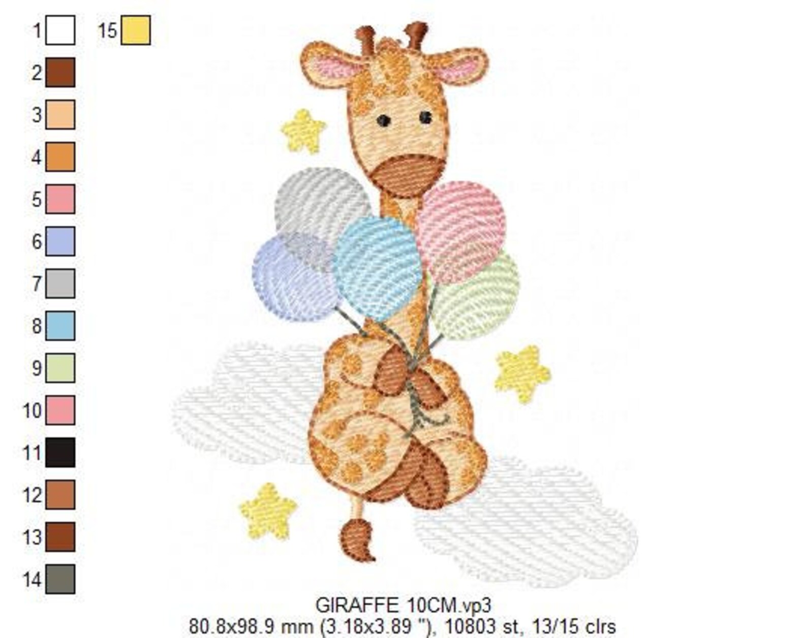 Giraffe Embroidery Design Animal Embroidery Designs Machine - Etsy