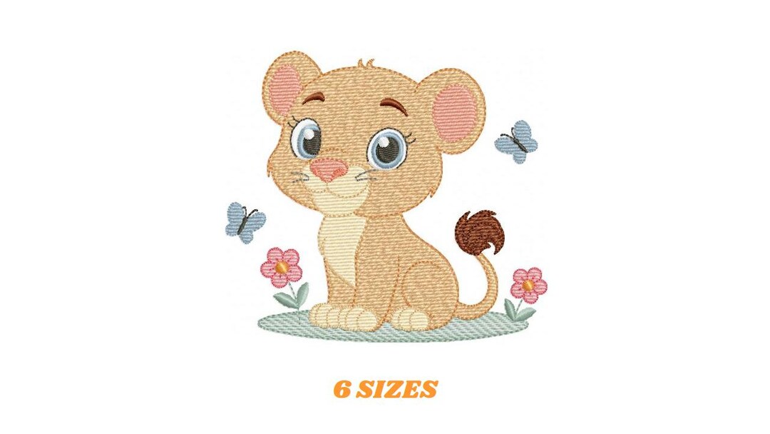 Lioness Embroidery Designs - Safari Wild Animal Machine Embroidery ...