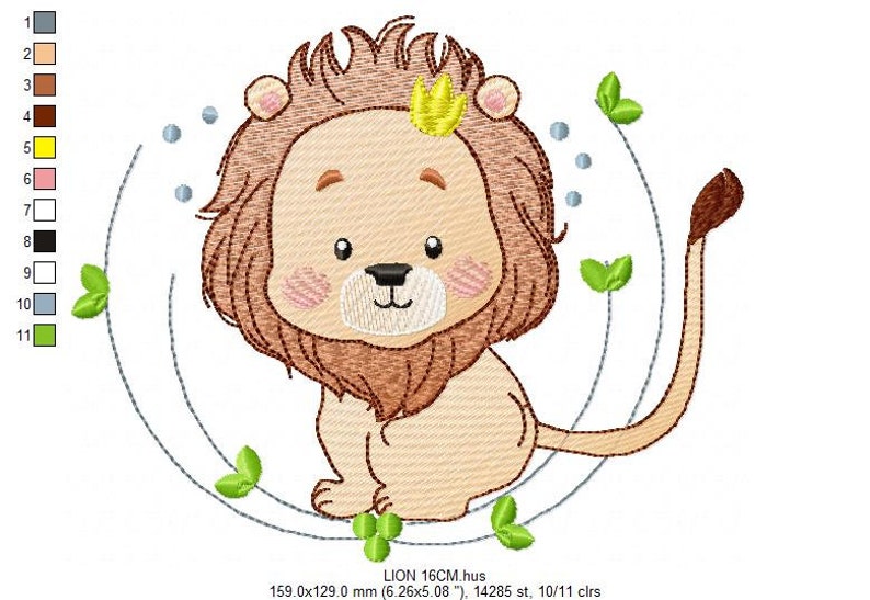 Lion Embroidery Designs Safari Embroidery Design Machine - Etsy