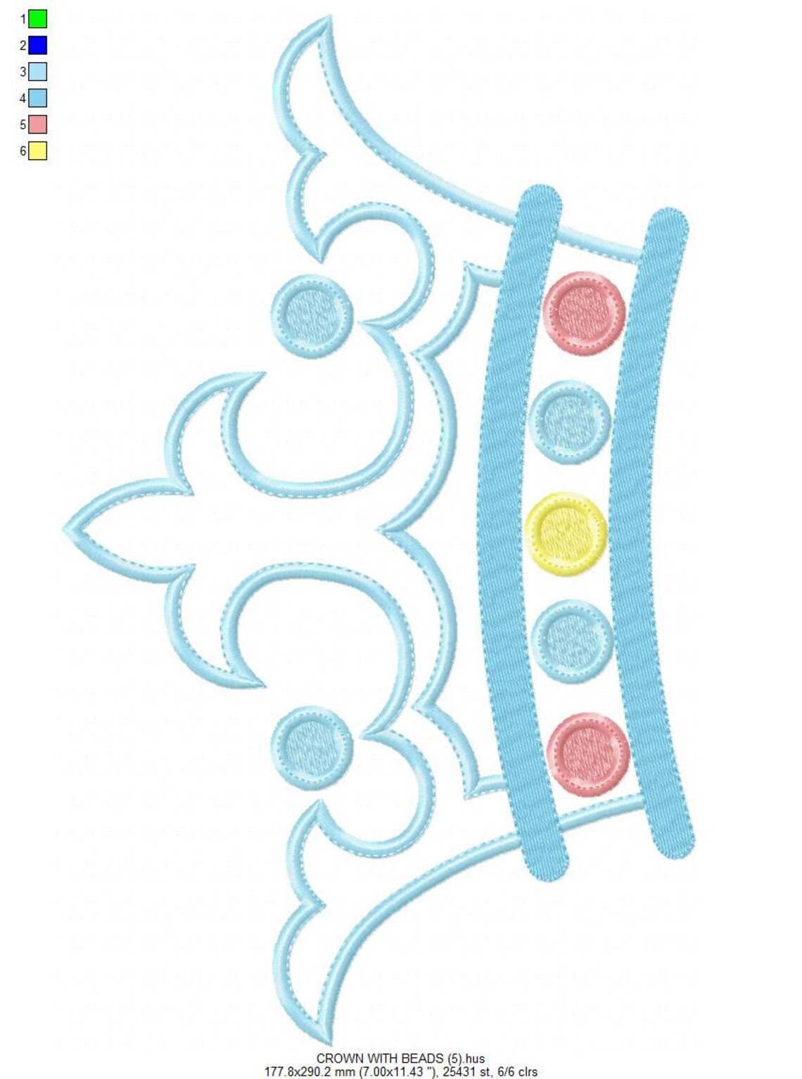 Crown Embroidery Designs Princess Crown Embroidery Design - Etsy