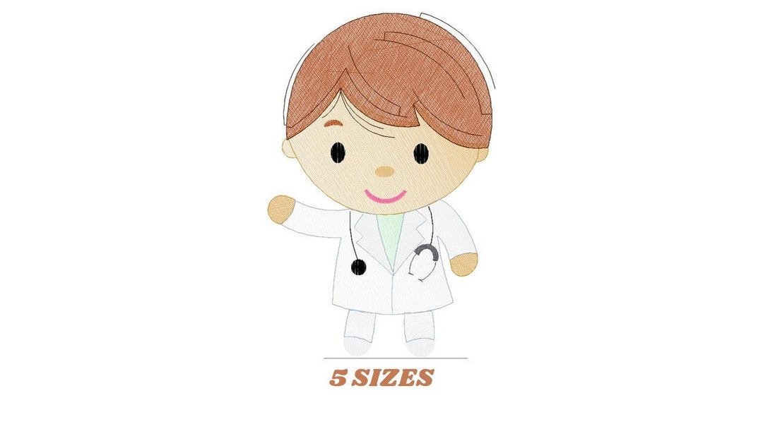 Male Doctor Embroidery Designs - Hospital Physician Machine Embroidery ...