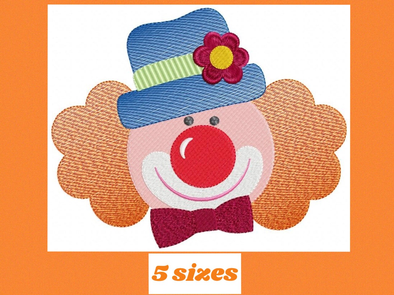 Circus Clown Embroidery Designs - Clown With Funny Hat Machine ...