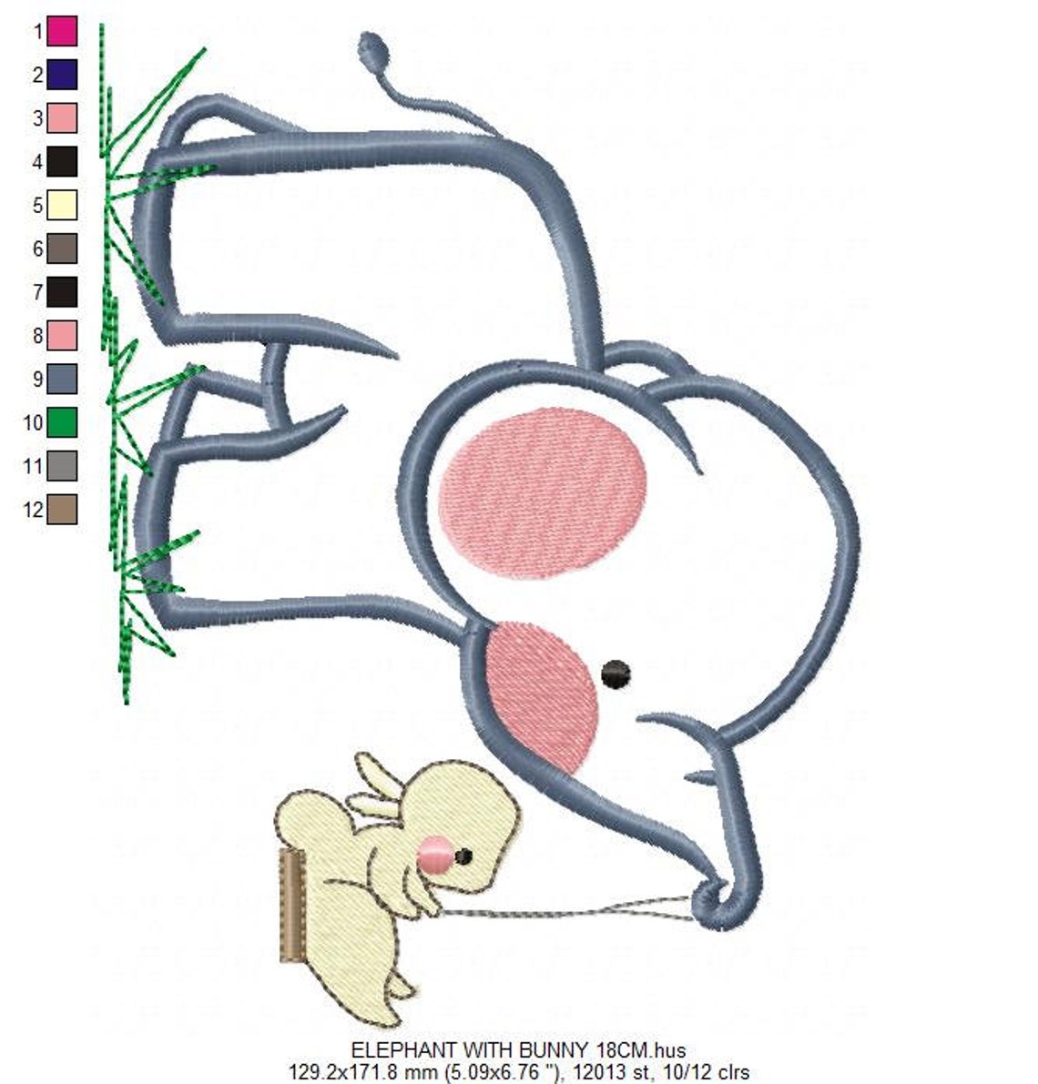 Elephant Embroidery Design Animal Embroidery Design Machine | Etsy