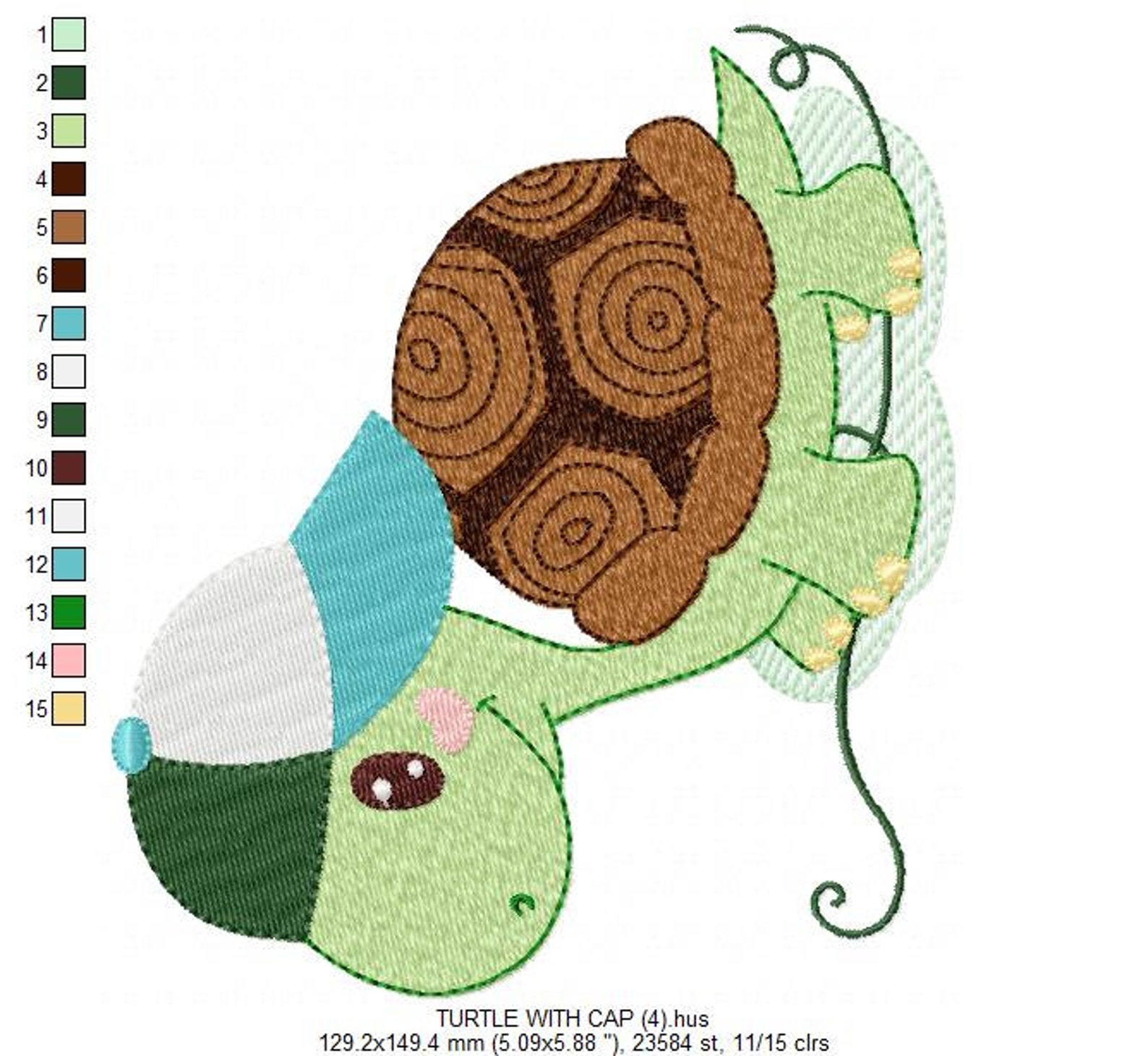 Turtle Embroidery Design Animal Embroidery Designs Machine | Etsy