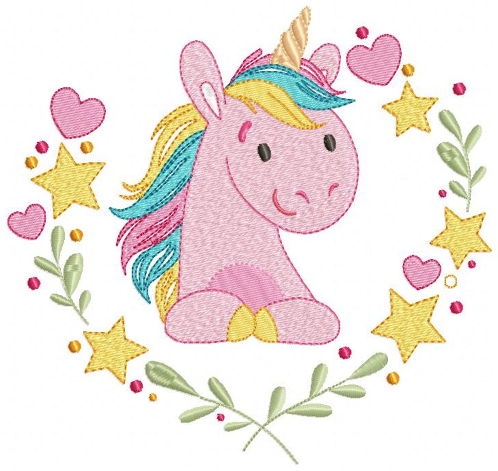 Unicorn Embroidery Designs Baby Girl Embroidery Design - Etsy