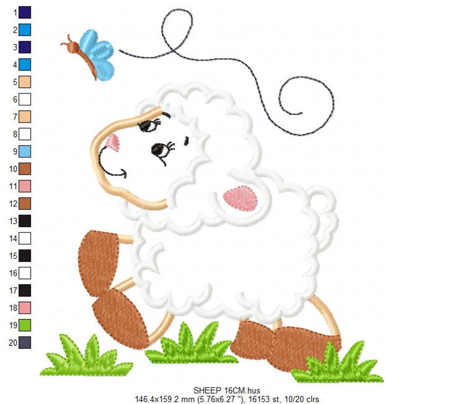 Sheep Embroidery Design Lamb Embroidery Designs Machine - Etsy