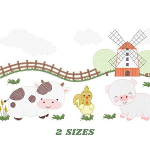 Farm Animals Embroidery Design Cow Embroidery Designs Machine ...