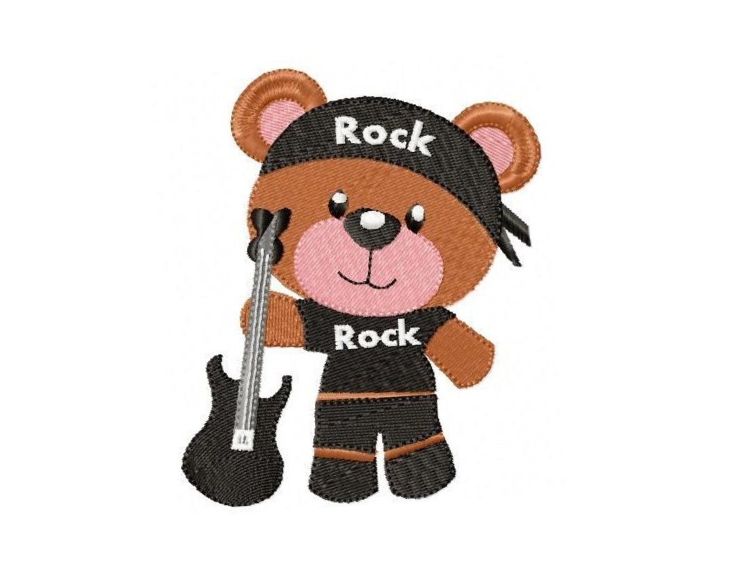 Rock Bear Embroidery Designs - Rock Embroidery Design Machine ...