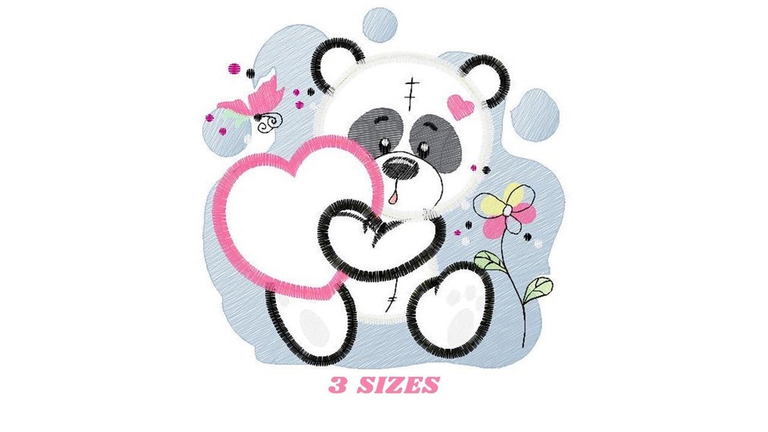 Panda Embroidery Design Animal Embroidery Designs Machine Embroidery ...