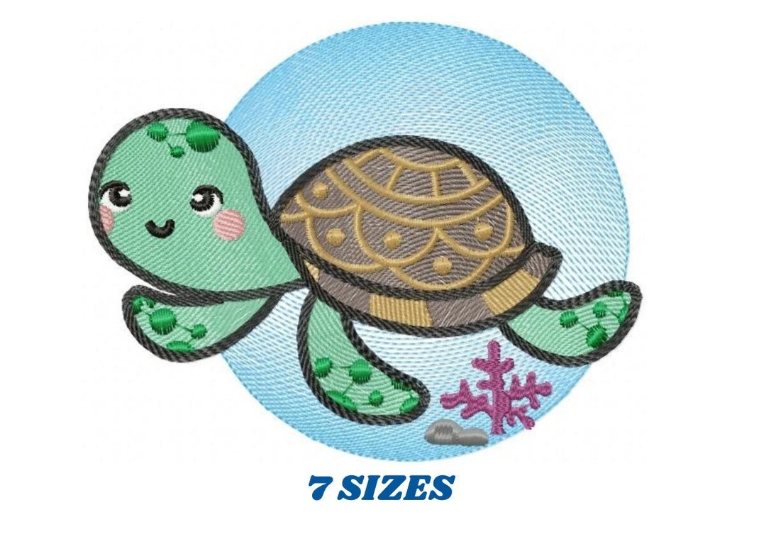 Sea Turtle Embroidery Designs - Ocean Animals Machine Embroidery ...