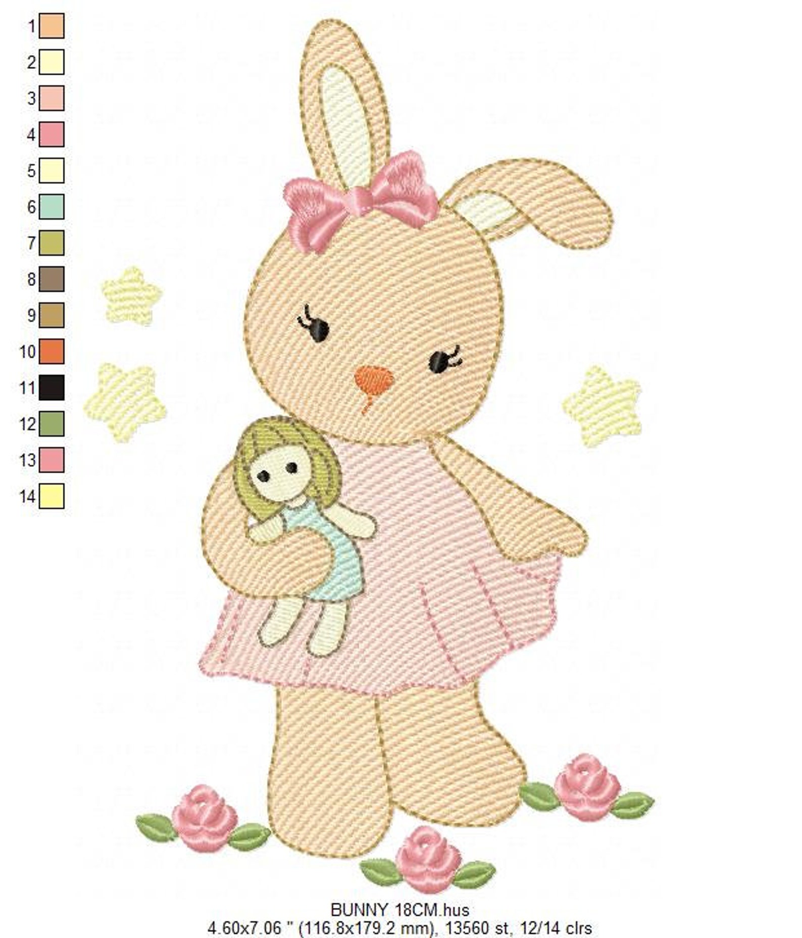 Bunny Embroidery Design Rabbit Embroidery Designs Machine - Etsy