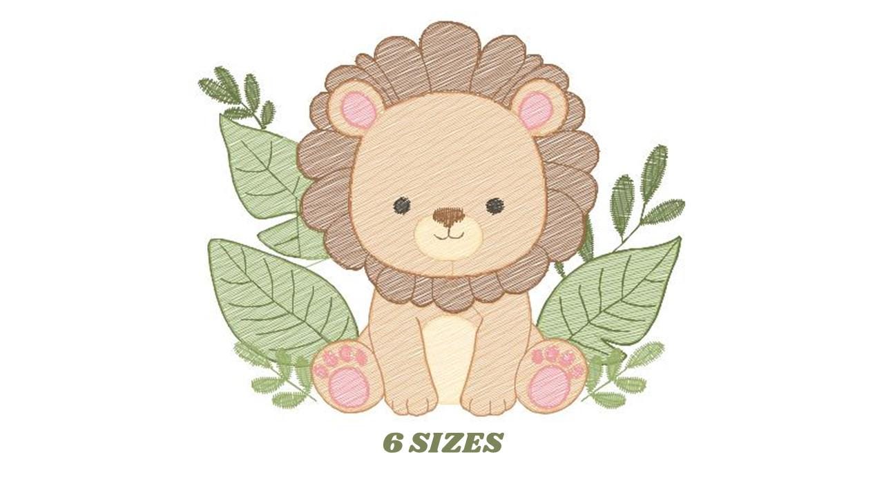 Lion Embroidery Designs - Safari Animal Embroidery Design Machine ...