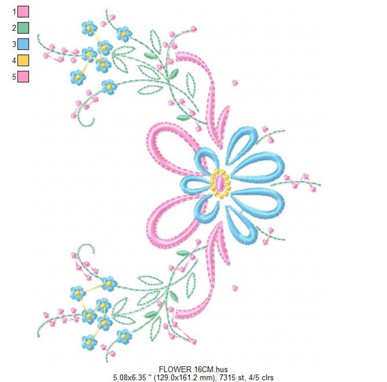 Flowers Embroidery Designs Flower Embroidery Design Machine - Etsy