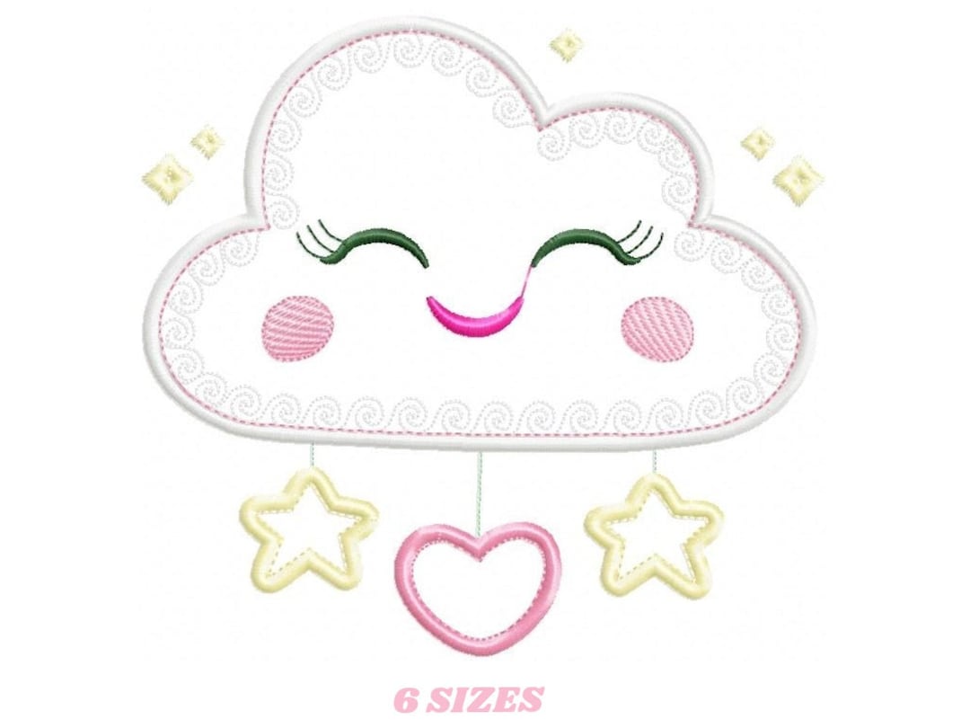 Cloud Embroidery Design - Sky Embroidery Design Machine Embroidery ...