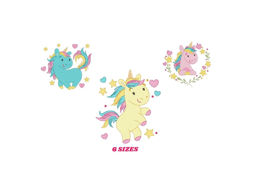 Unicorn Embroidery Designs Girl Embroidery Design Machine Embroidery ...