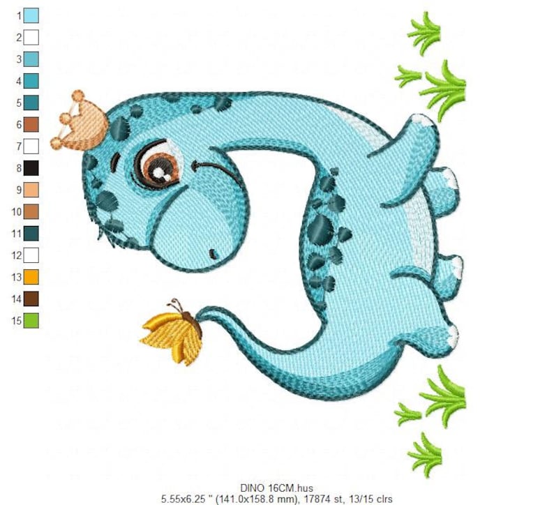 Dinosaur Embroidery Designs Dino Embroidery Design Machine - Etsy