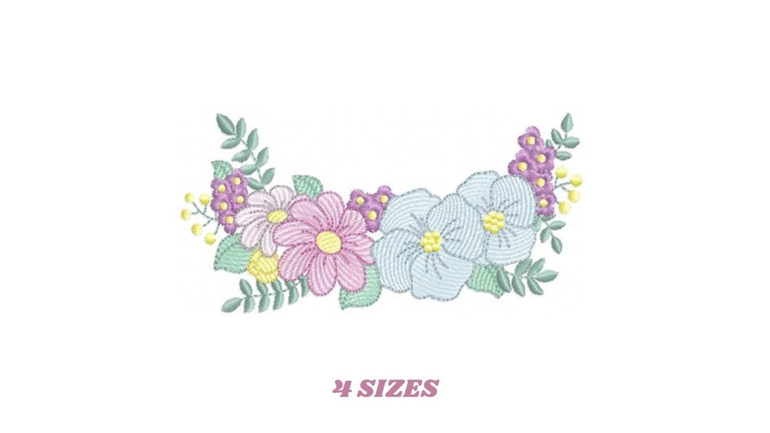Flower Frame Embroidery Designs - Kitchen Towel Floral Embroidery ...