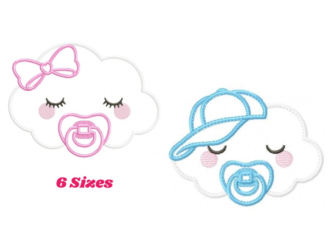 Baby Cloud Embroidery Design - Baby Girl Embroidery Design Machine ...