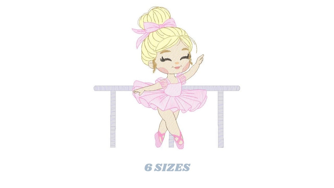 Ballerina Embroidery Designs - Ballet Dancer Embroidery Design Machine ...