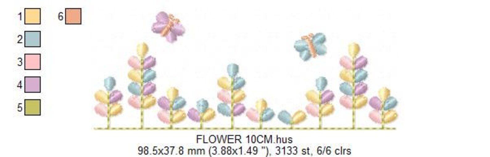 Flower Garden Embroidery Designs Spring Flowers Embroidery - Etsy