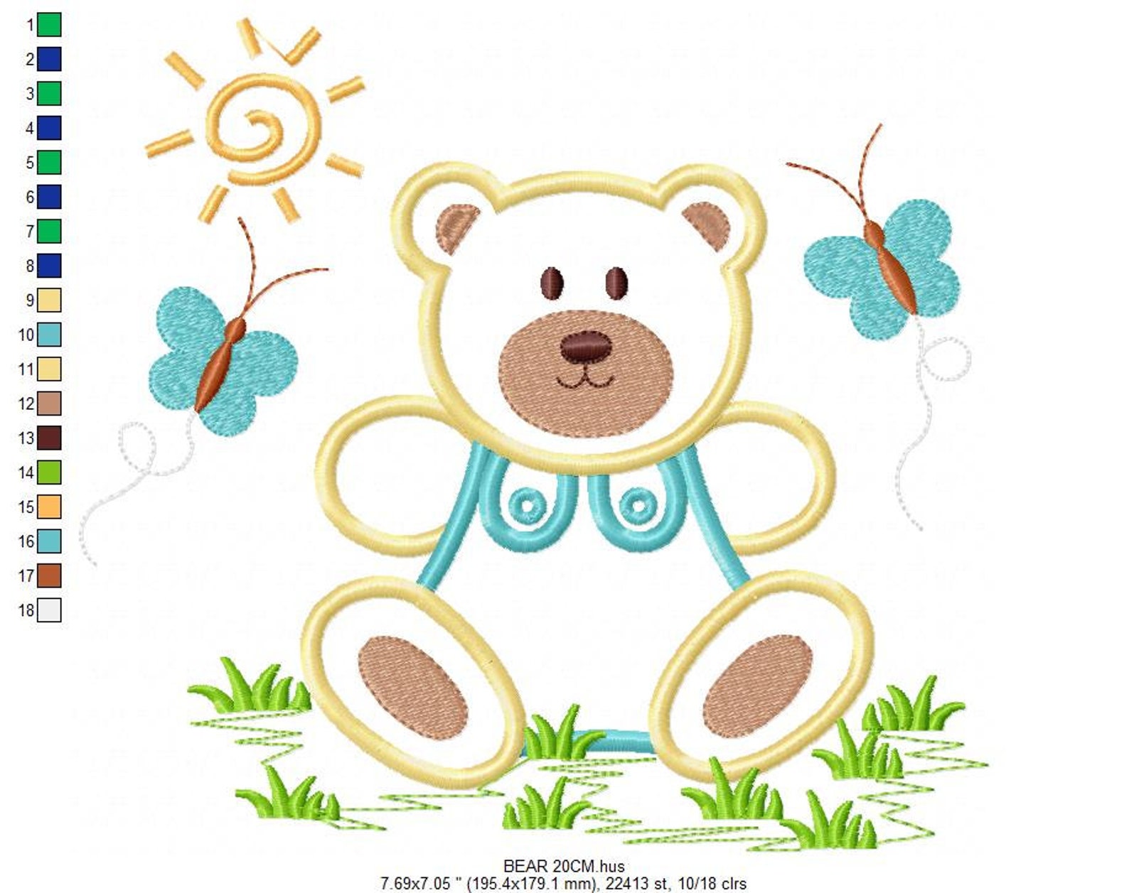 Bear Embroidery Designs Teddy Embroidery Design Machine | Etsy