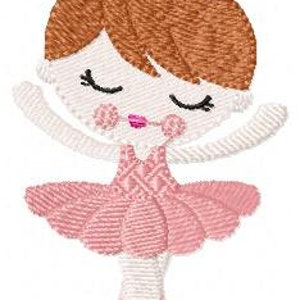 Ballerina Embroidery Designs - Ballet Dancer With Pink Tutu Machine ...