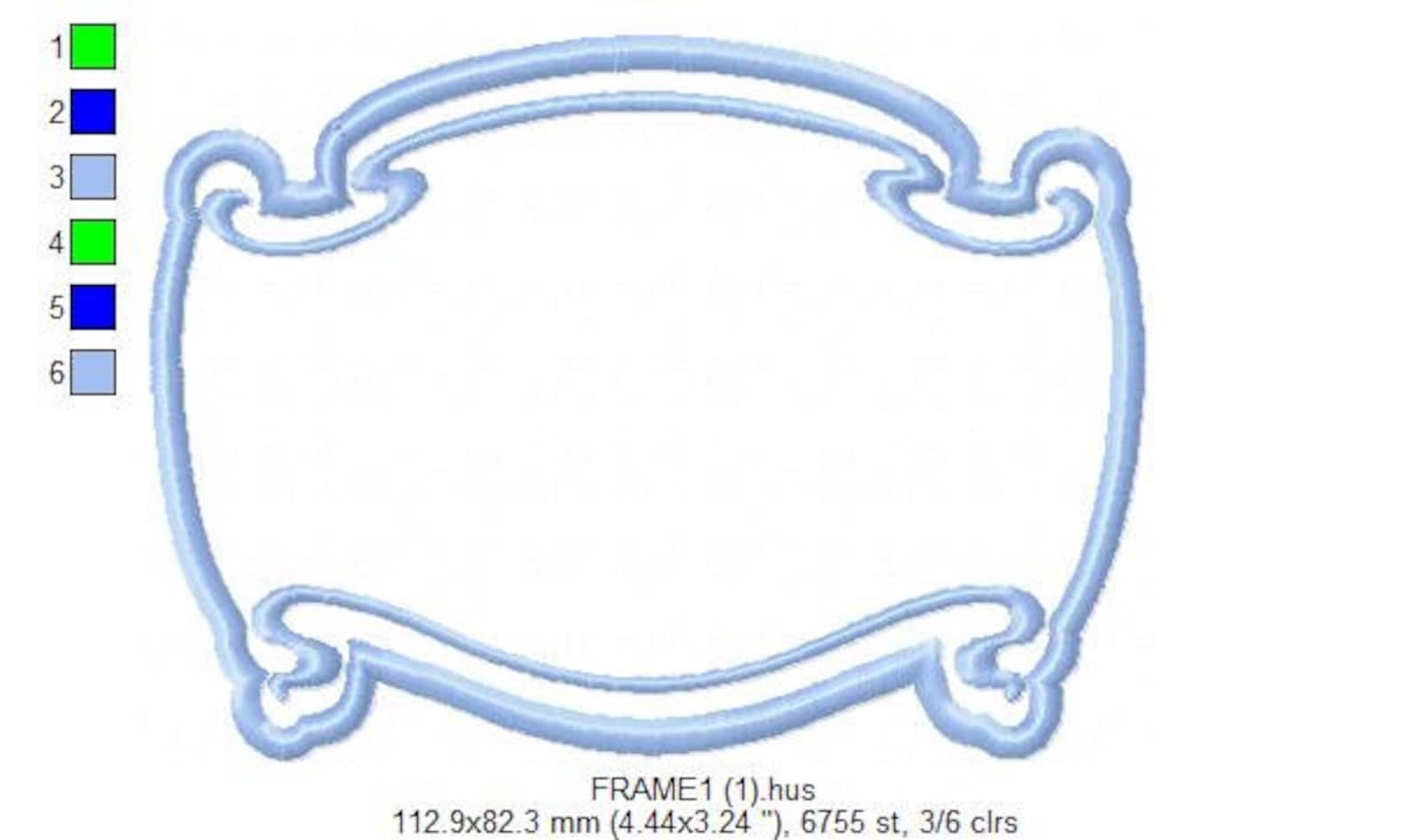 Frame Embroidery Designs Set Frame Applique Design Machine - Etsy