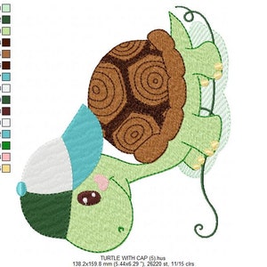 Turtle Embroidery Design - Animal Embroidery Designs Machine Embroidery ...