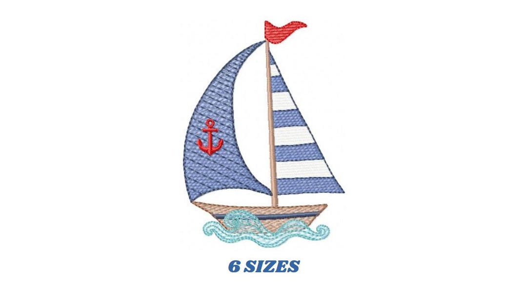 Sailboat Embroidery Designs - Baby Boat Boat Machine Embroidery Pattern ...