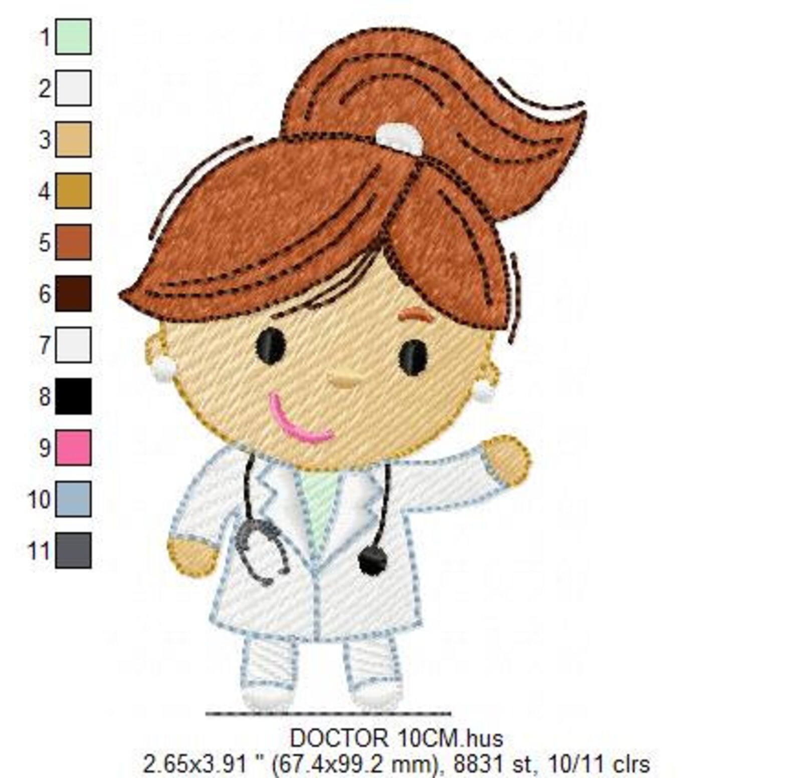 Doctor Embroidery Designs - Nurse Machine Embroidery Pattern - Hospital ...