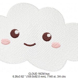 Cloud Embroidery Design Happy Cloud With Face Embroidery Designs ...