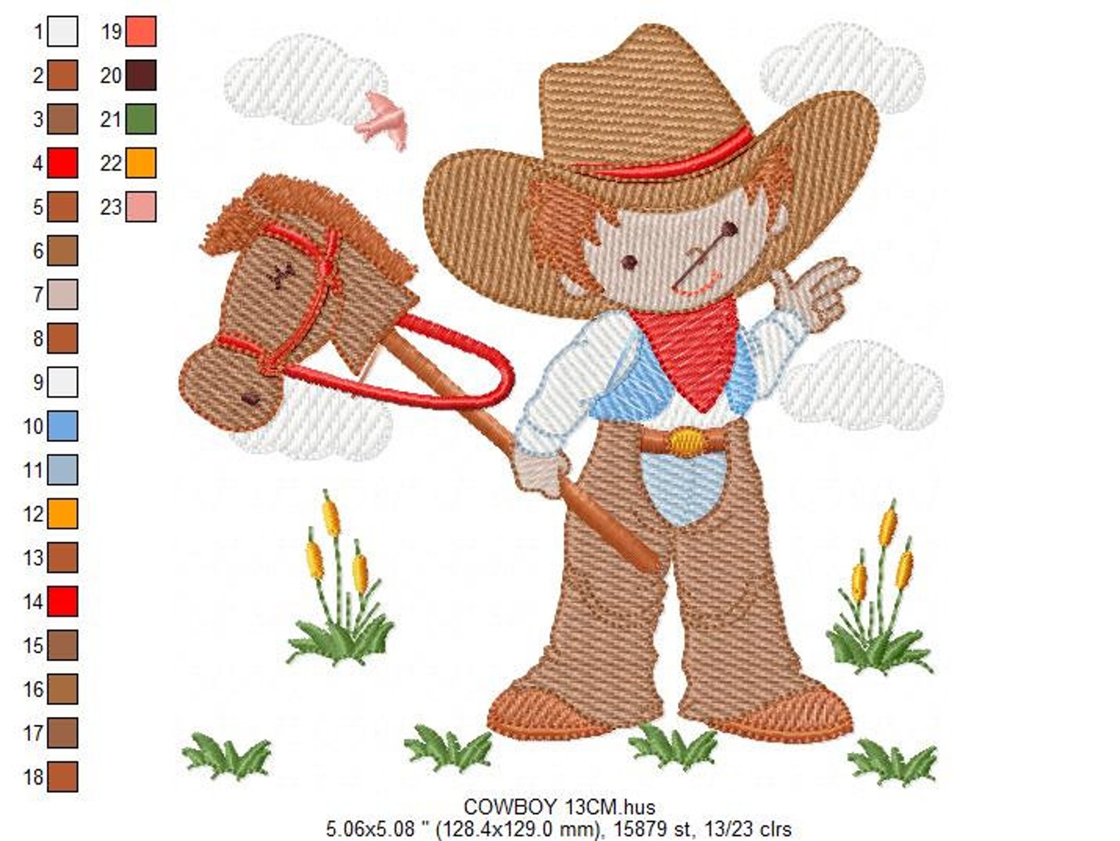 Cowboy Embroidery Design - Baby Boy Embroidery Designs Machine ...
