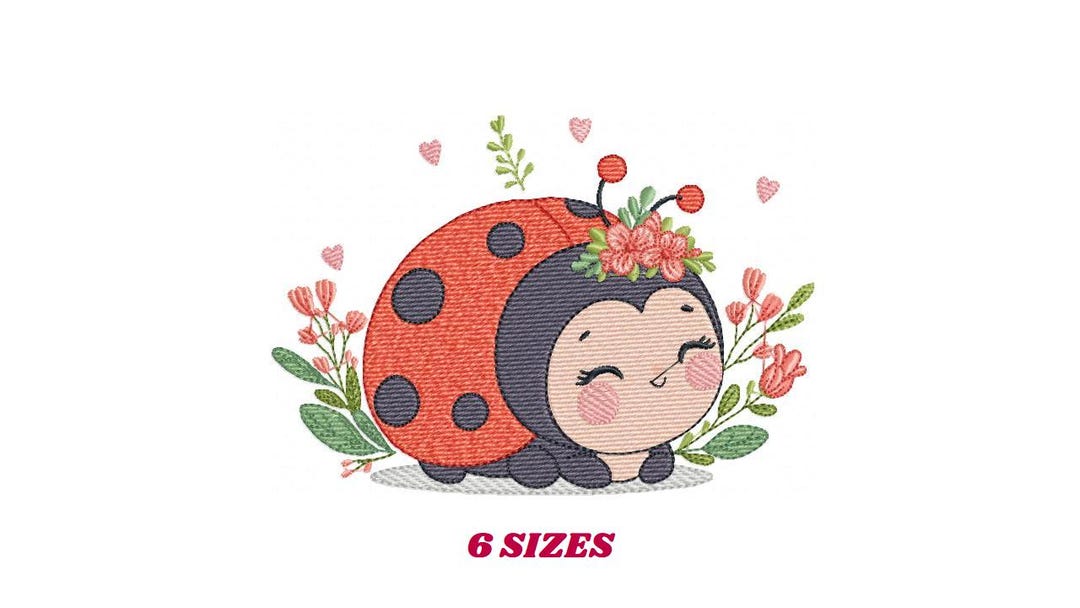 Ladybug Embroidery Designs - Garden Animal Embroidery Design Machine ...