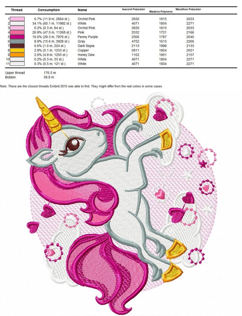 Unicorn embroidery designs Baby Girl embroidery design | Etsy
