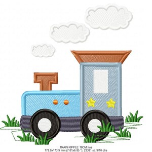 Train Embroidery Designs - Vehicle Embroidery Design Machine Embroidery ...