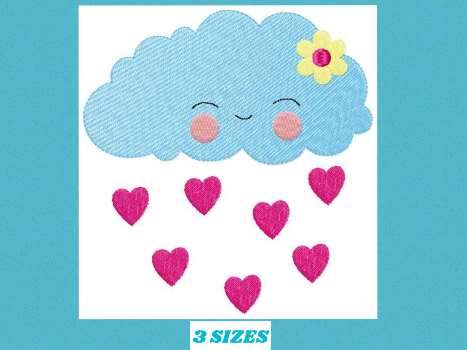 Cloud Embroidery Design Rain Embroidery Designs Machine | Etsy