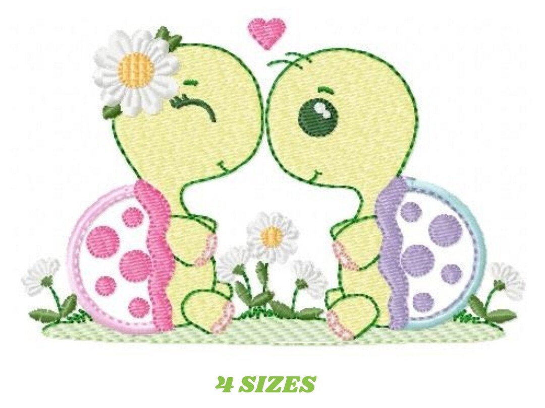 Turtle Embroidery Design Animal Embroidery Designs Machine - Etsy